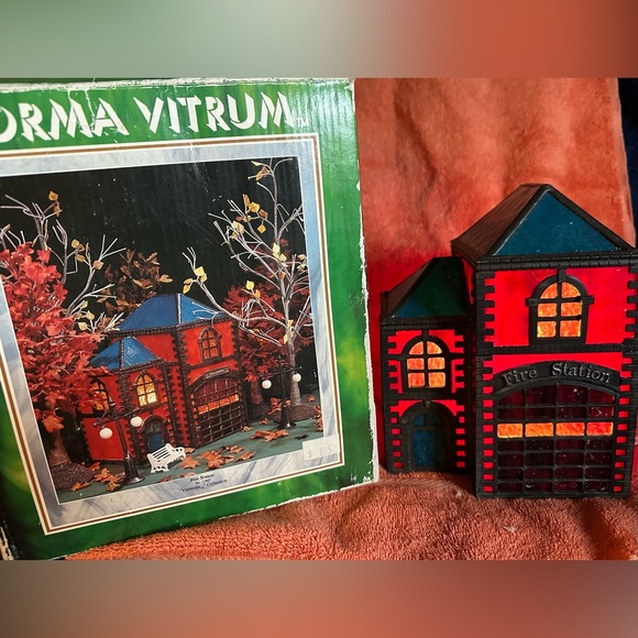 Forma Vitrum | Holiday | Vintage Forma Vitrum Ltd Ed Stained Glass Fire ...